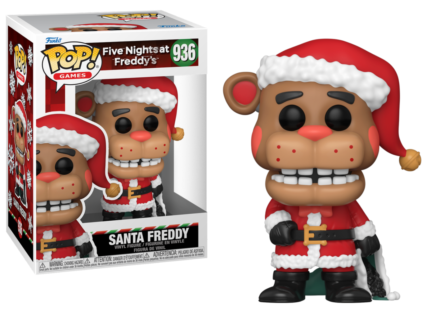 Funko Pop! Games: Five Nights At Freddy's - Santa Freddy #936 Figure ...