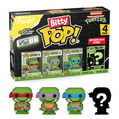 Funko Bitty Pop! TEENAGE MUTANT NINJA TURTLES - 4 Pack 2.5cm - 8-Bit ...