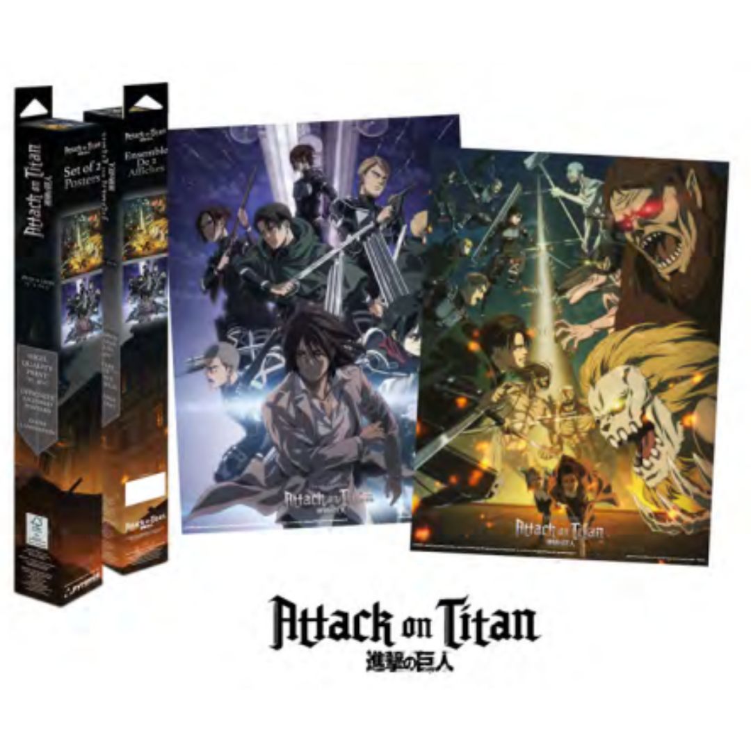Pyramid ATTACK ON TITAN - Final Season - 2 Posters 52 x 38cm Set ...