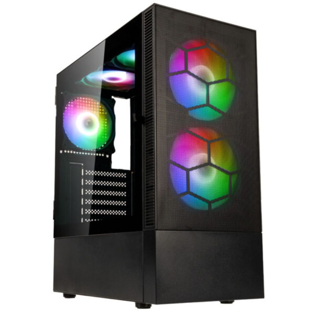 Kolink Observatory MX Mesh ARGB Midi Tower Case – Black (with 5 ARGB ...