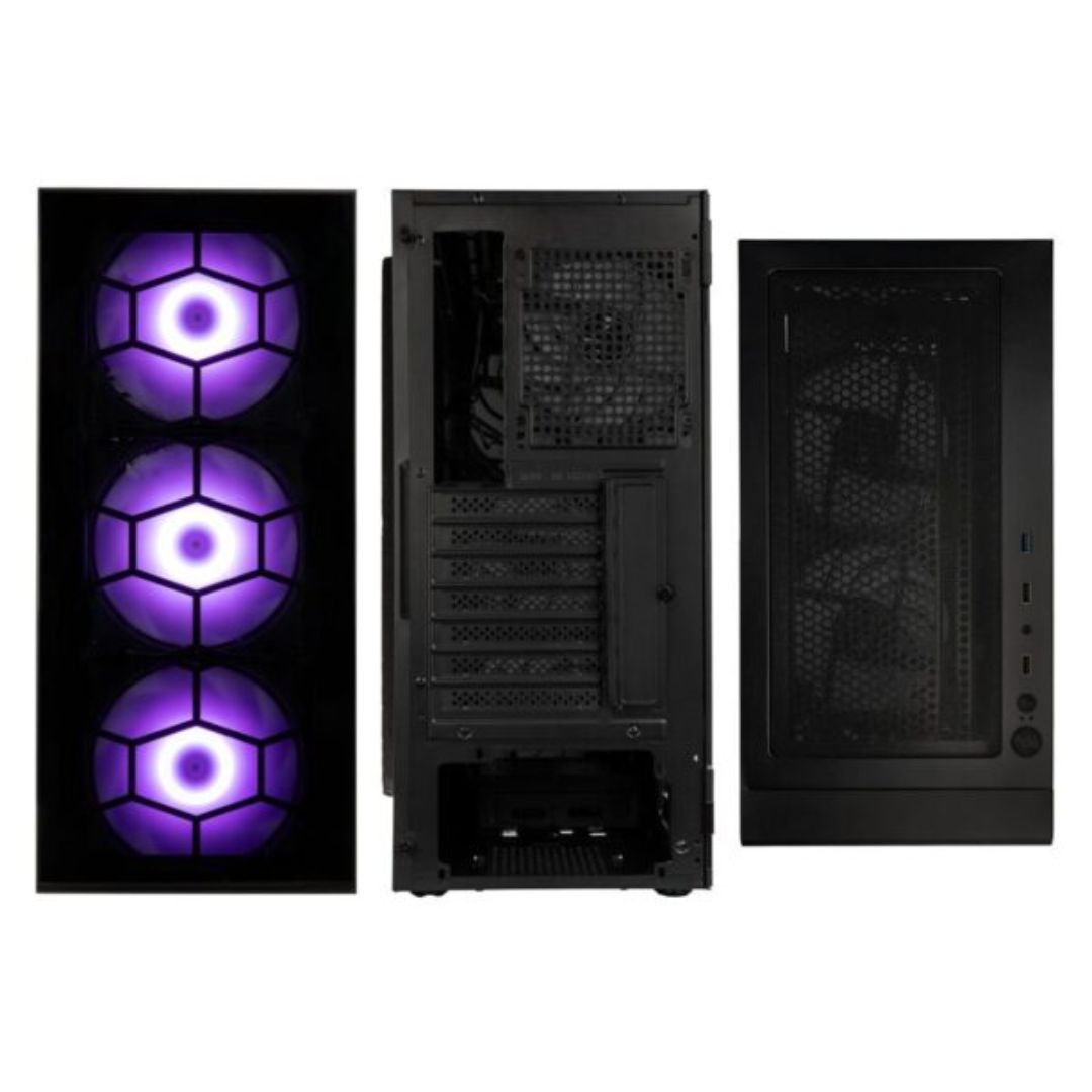 Kolink Observatory HF Plus Glass ARGB PWM Midi Tower Case – Black (with ...