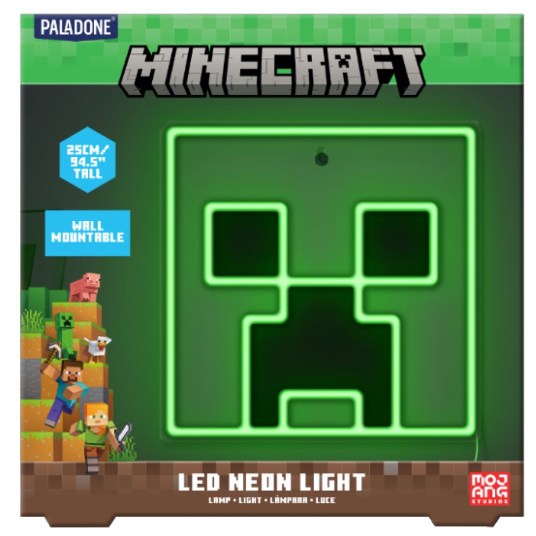 Paladone Φωτιστικό Minecraft - Creeper - Wall Mountable LED Neon Light ...
