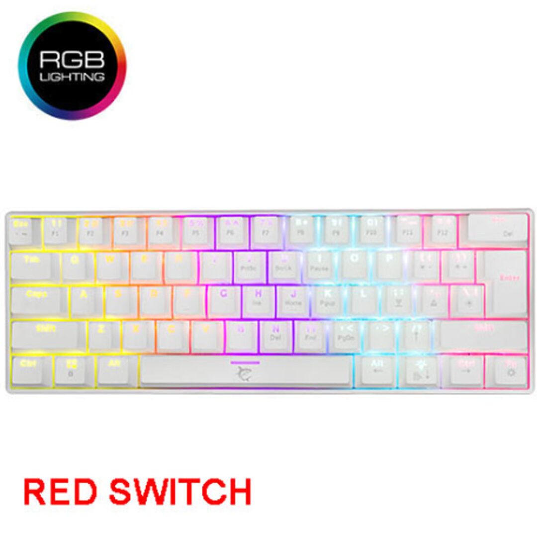 White Shark Mechanical Keyboard RED SWITCH GK-004211 WHITE - AstronGameClub