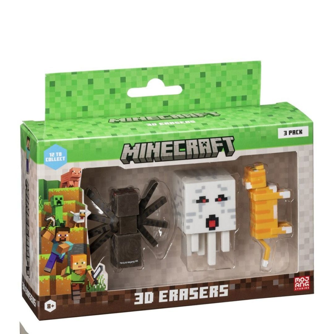 Mojang Studios Σετ Γόμες Minecraft 3 pack Ver.A (MC4021A) - AstronGameClub