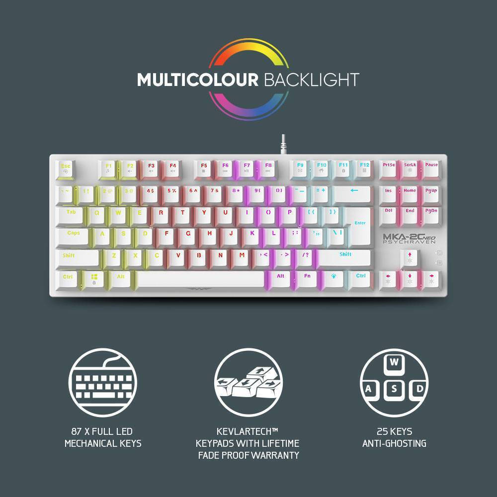 ARMAGGEDDON MECHANICAL KEYBOARD MKA-2C NEO WHITE TACTILE BROWN (Καφε ...
