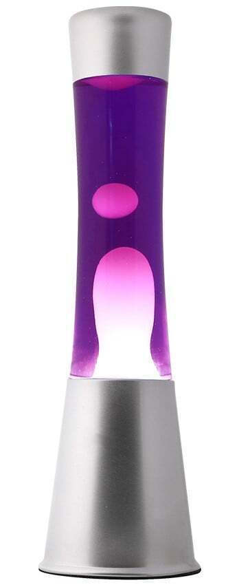 Λαμπα iTotal Lava Lamp 40 cm - Silver Base, Purple Liquid and White Wax ...