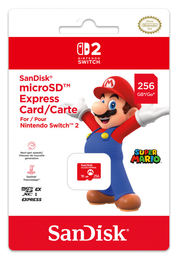 Sandisk Nintendo Switch 2 Mario Logo microSDXC 256GB - AstronGameClub