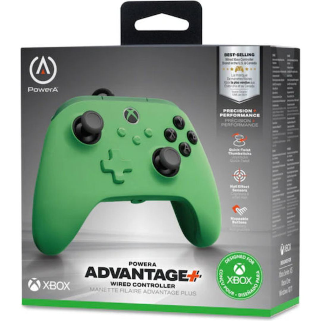 PowerA Advantage Plus Wired Controller Green Meadow (Xbox One-Series ...